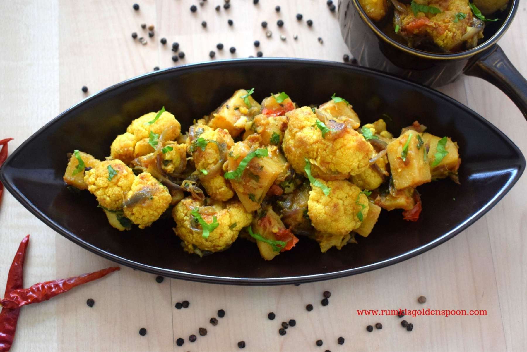 Punjabi Style Aloo-Gobi ki Sukhi Sabzi | Dry Potato-Cauliflower Curry ...