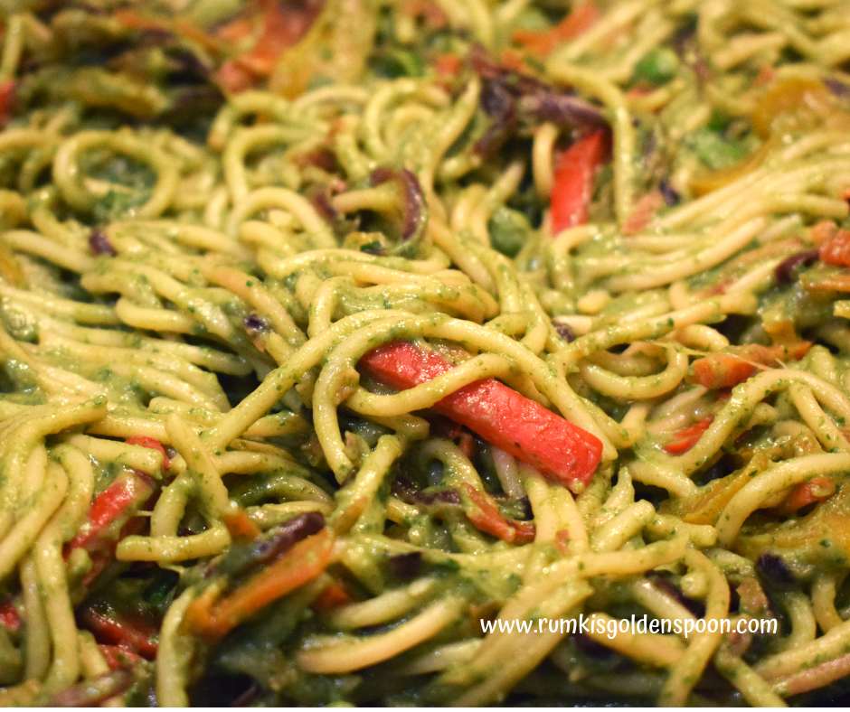 Avocado Mixed-Veg Pasta - Rumki's Golden Spoon