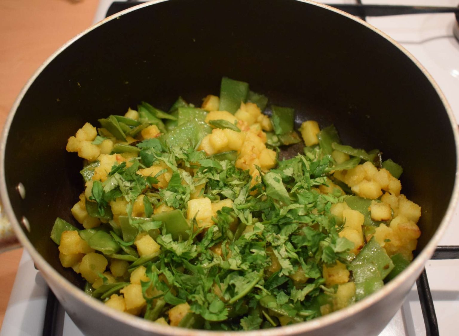 Sheem-Aloo Bhaja | Sim Aloo bhaji | Broad Beans Potato Stir Fry - Rumki ...