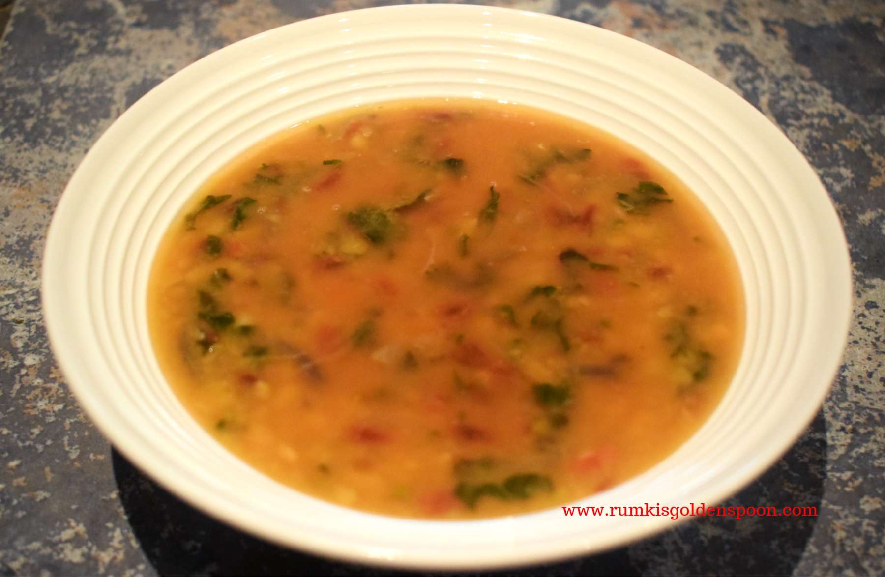 Toor Dal Laal Saag | Split Pigeon Peas with Red Spinach - Rumki's ...