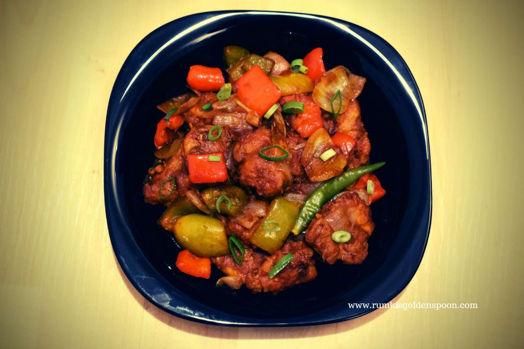Restaurant Style Chilli Chicken - Rumki's Golden Spoon