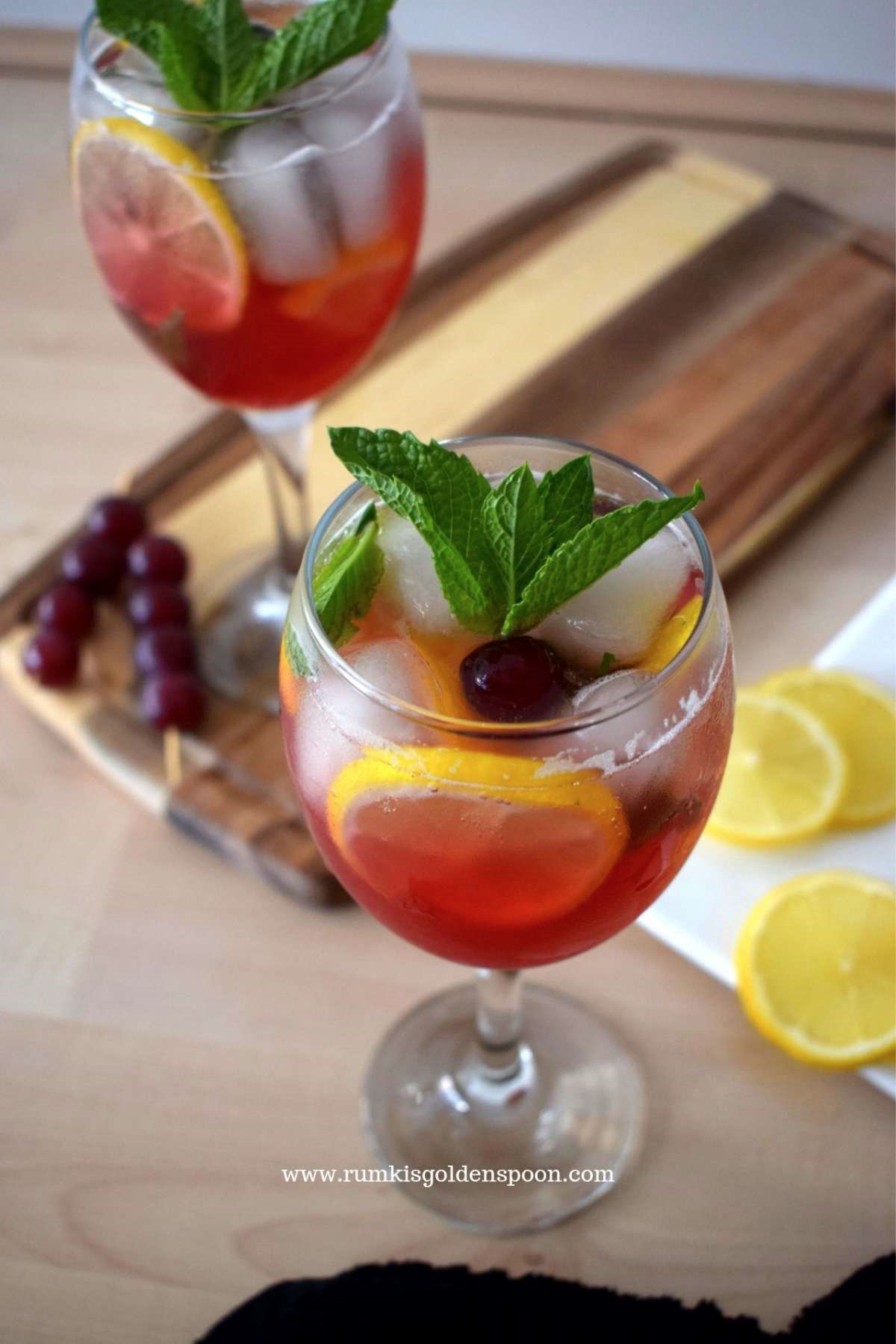 Red Grape Mojito | Red Grape Mocktail - Rumki's Golden Spoon