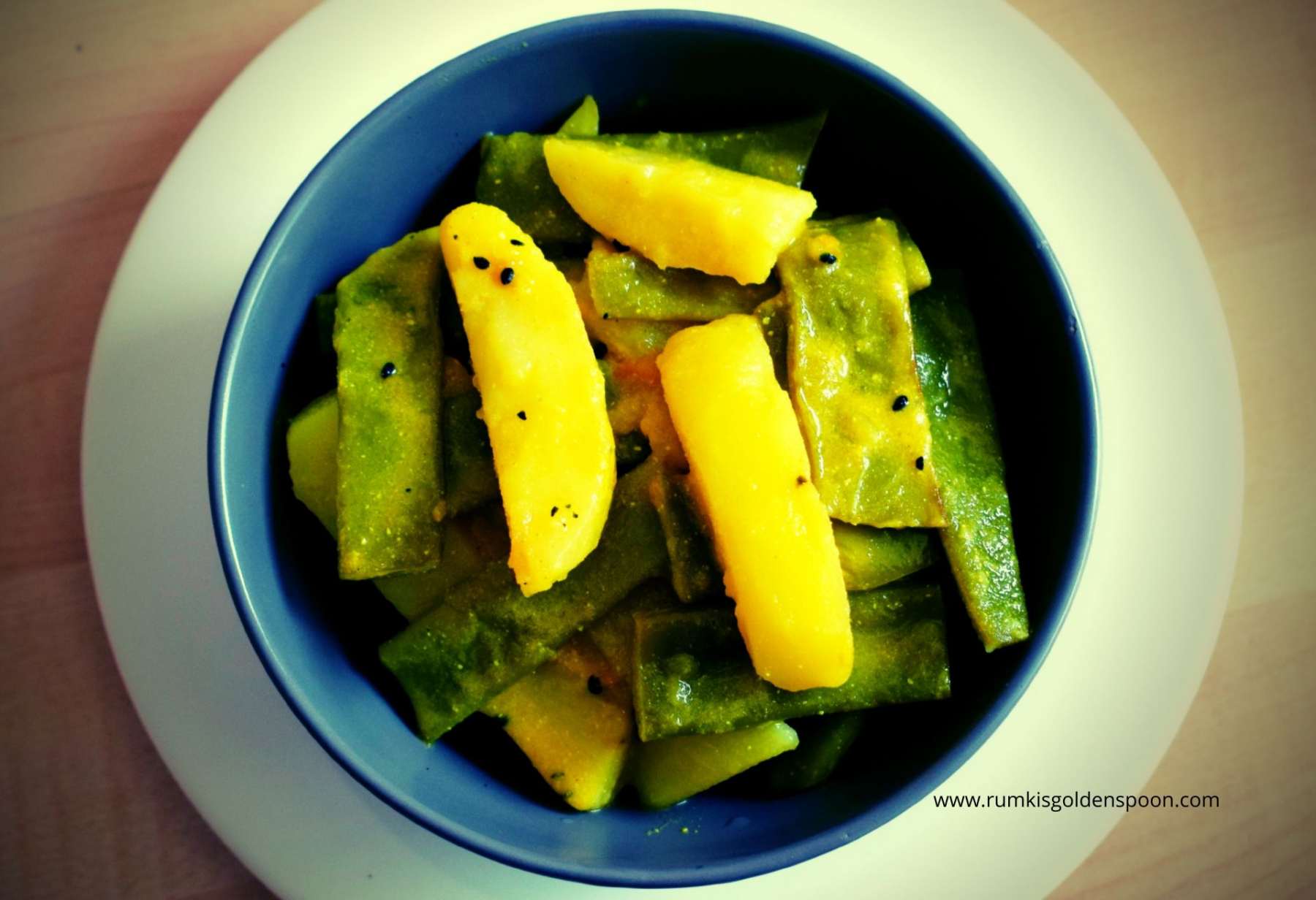 Sheem Aloo Shorshe | Hyacinth Beans in Mustard Sauce - Rumki's Golden Spoon