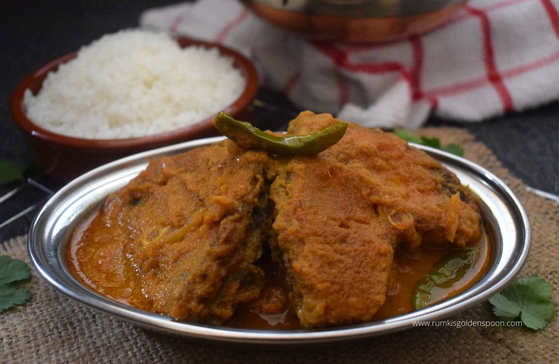Rui macher kalia | Macher kalia | Fish kalia recipe - Rumki's Golden Spoon