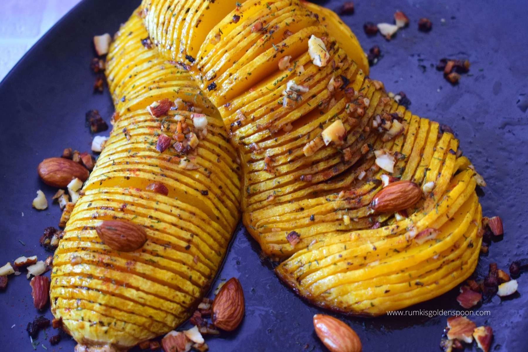 Hasselback butternut squash | Hasselback squash recipe | Butternut ...