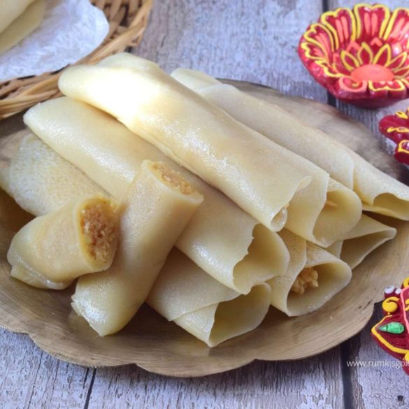 Patishapta pitha recipe | Patishapta recipe with coconut | Bengali ...