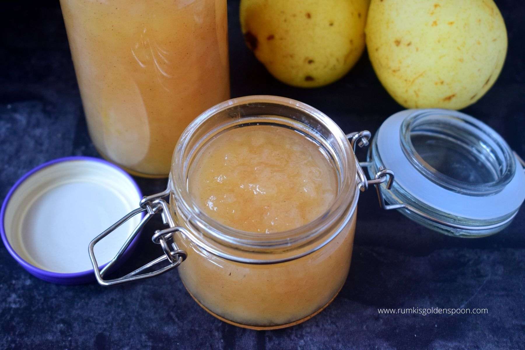 Pear jam recipe | Pear jam recipe no pectin | How to make pear jam ...