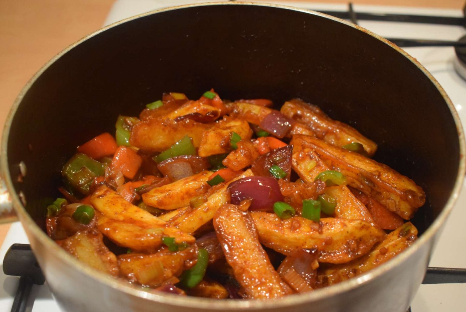 Chilli potato recipe | Crispy chilli potato recipe | Potato chilli ...