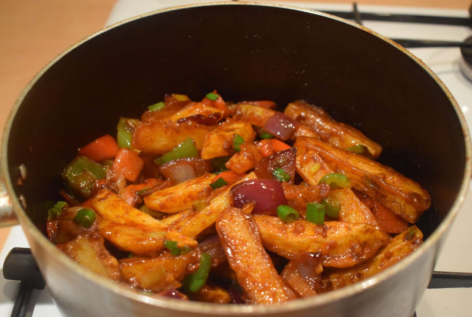 Chilli potato recipe | Crispy chilli potato recipe | Potato chilli ...