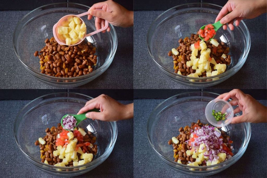 Peanut chaat | Boiled peanut chaat | How to make peanut chaat - Rumki's ...