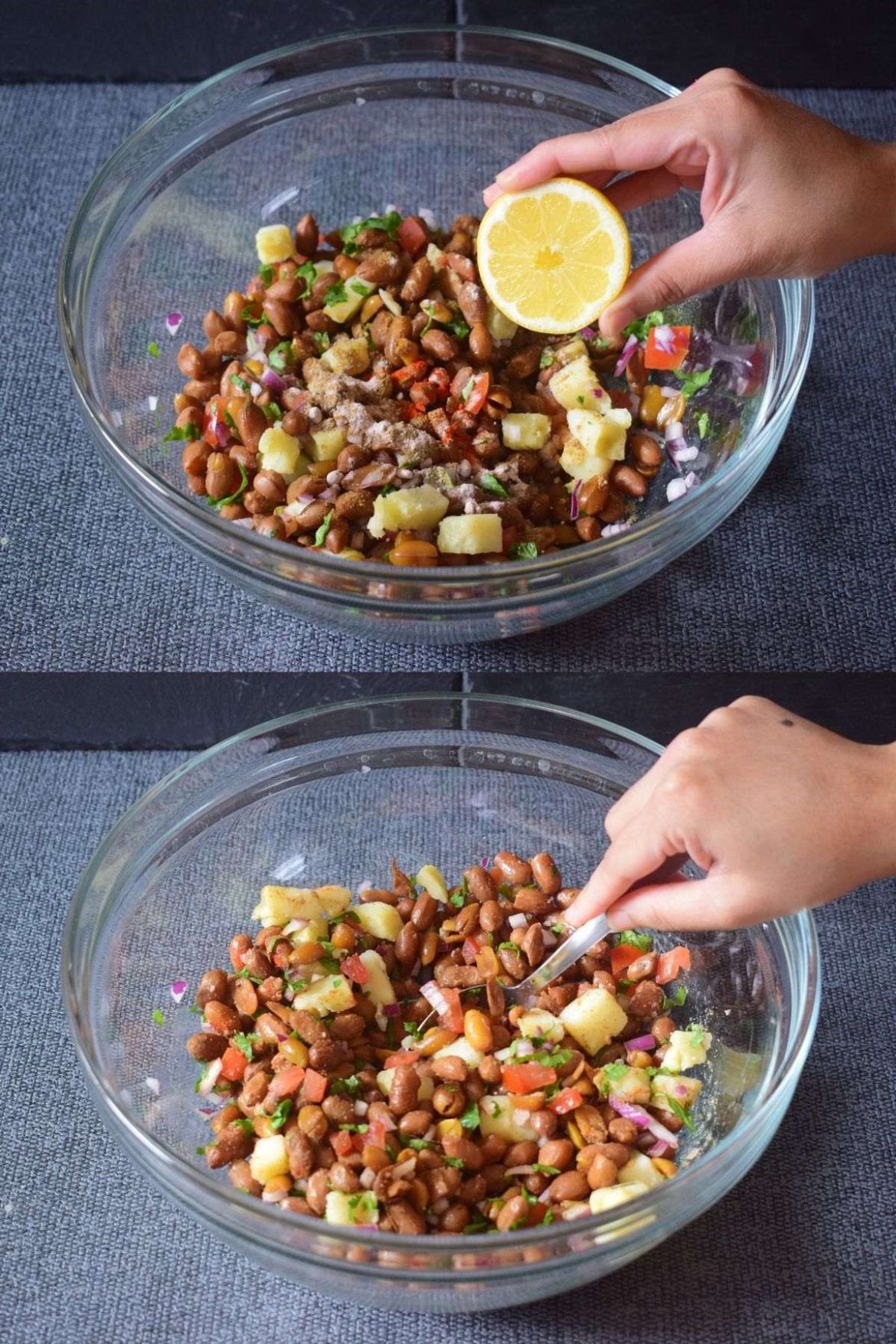 Peanut chaat | Boiled peanut chaat | How to make peanut chaat - Rumki's ...