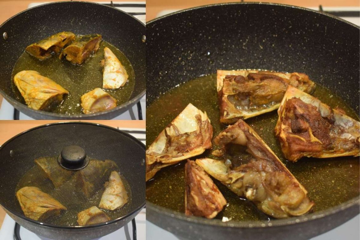 Macher matha diye fulkopi | Macher matha diye recipe | Fish head curry ...