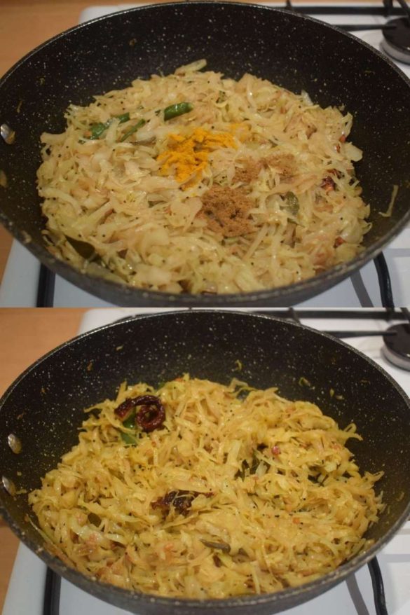 Cabbage poriyal recipe | Cabbage palya | How to make cabbage poriyal ...