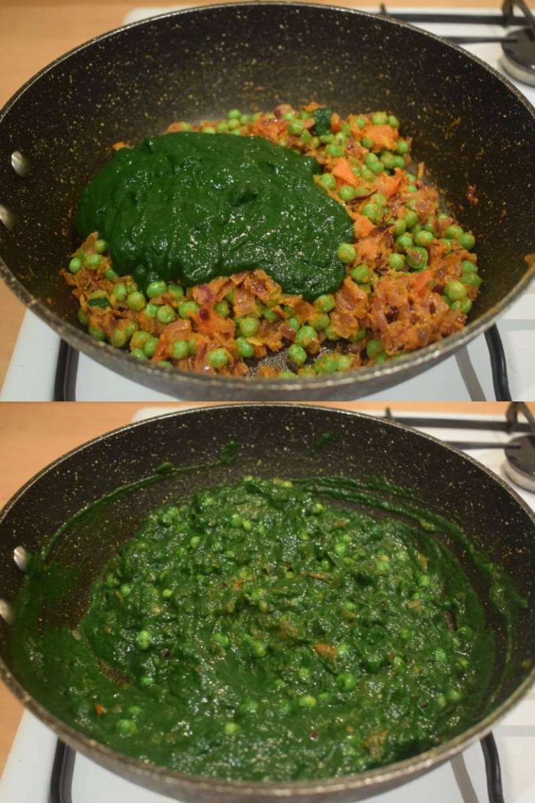 Palak matar recipe | Palak matar ki sabji | How to make palak matar ...