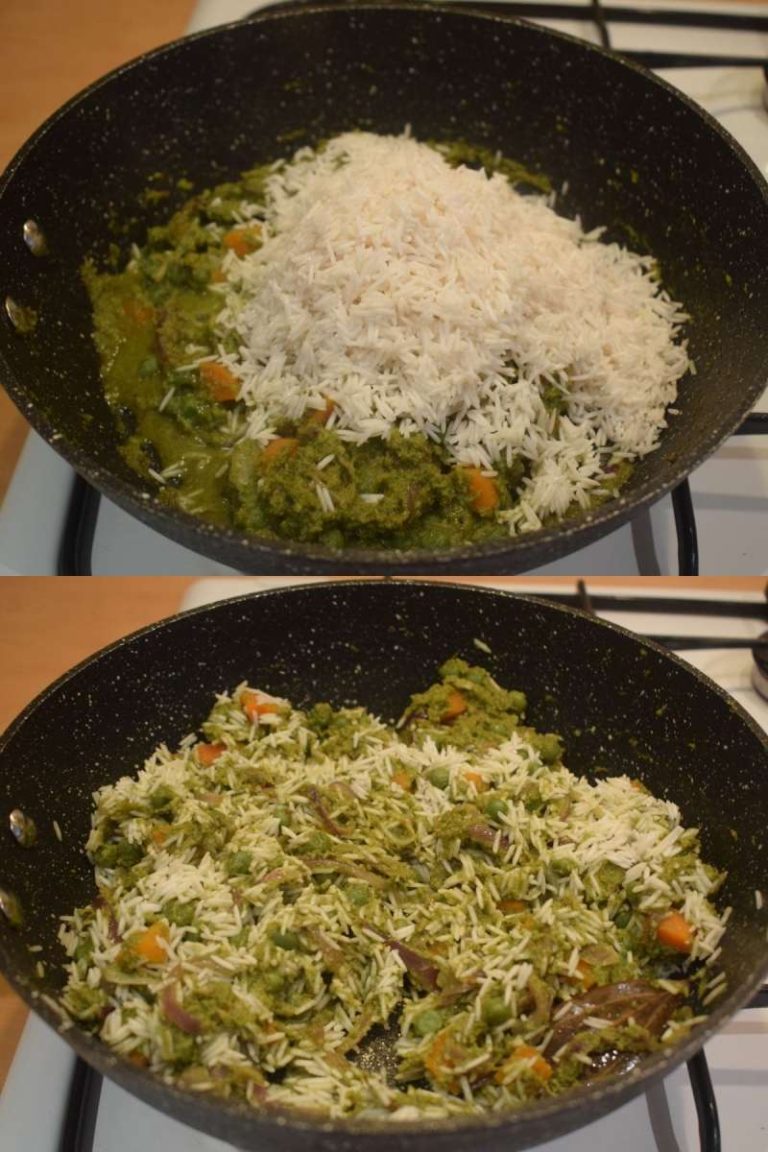 Pudina rice | Pudina bath | Pudina pulao recipe - Rumki's Golden Spoon