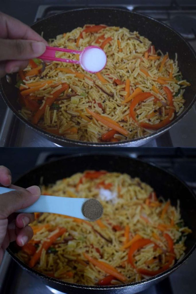 Chinese seviyan | Chinese style vermicelli | Namkeen seviyan - Rumki's ...