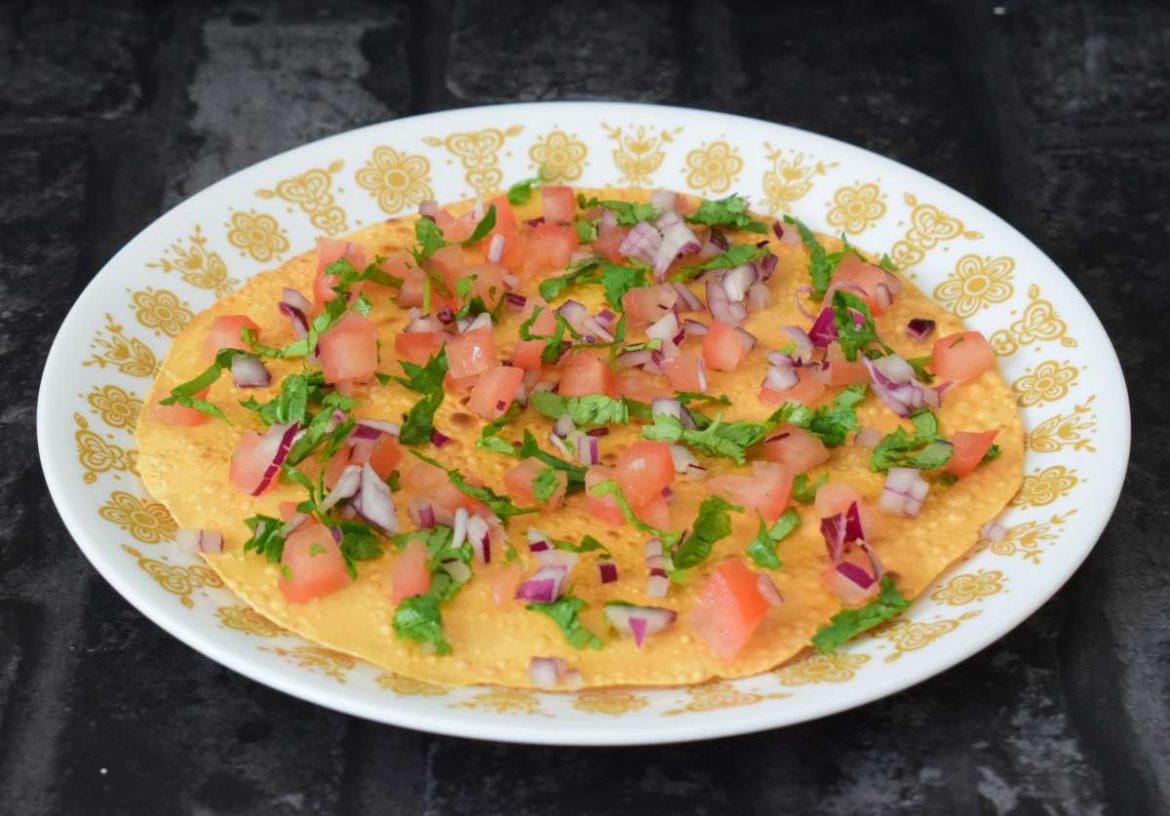 Masala papads | Masala papad | How to make masala papad | Masala papar ...