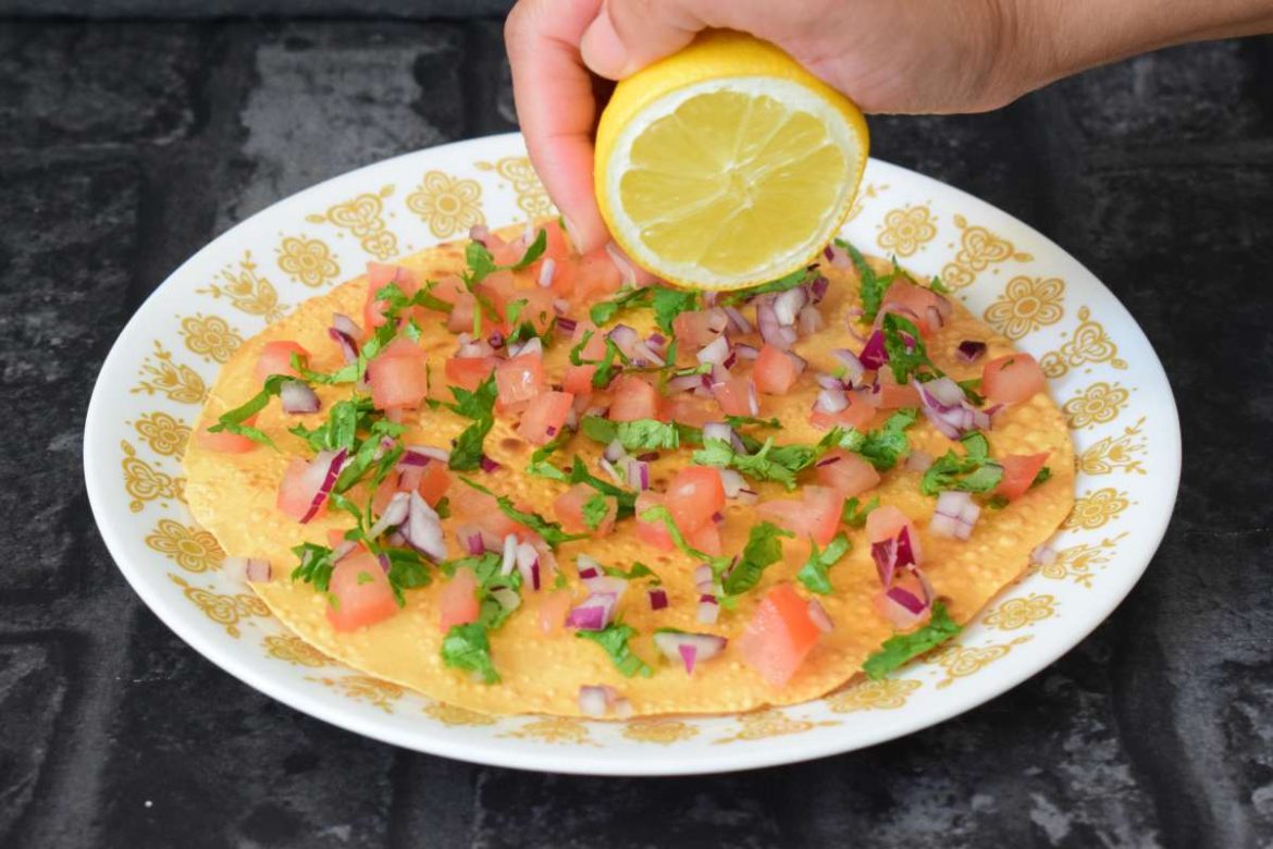 Masala papads | Masala papad | How to make masala papad | Masala papar ...