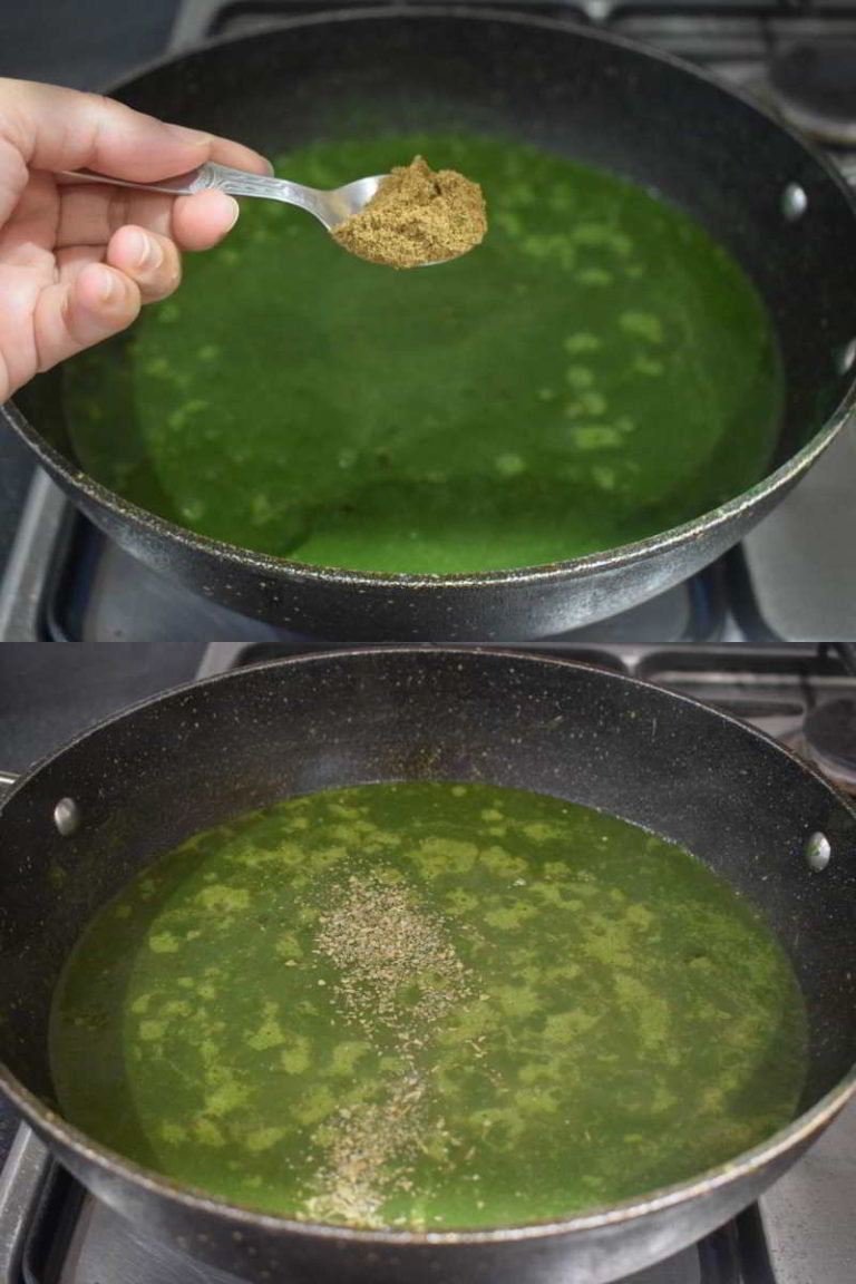 Hariyali Gobi | Gobi palak gravy | Hariyali gravy - Rumki's Golden Spoon