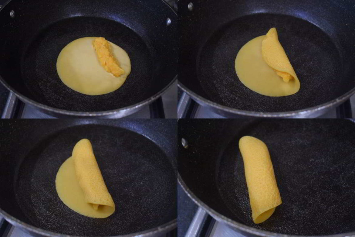 Taler patishapta | Taler pitha | Janmashtami sweet recipes - Rumki's ...