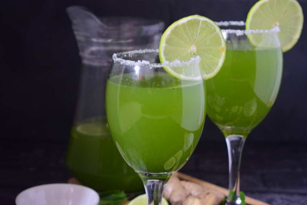 Pudina shikanji | Lemon pudina drink | How to make pudina shikanji ...