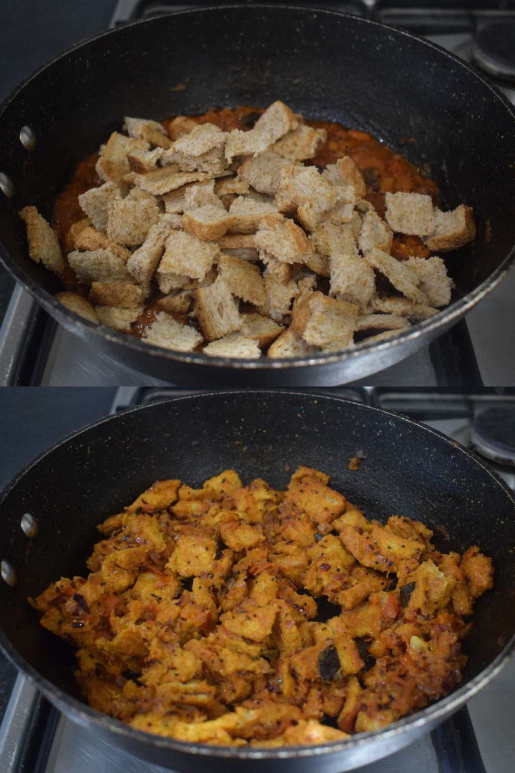 Bread upma recipe | South Indian bread upma recipe | How to make bread ...