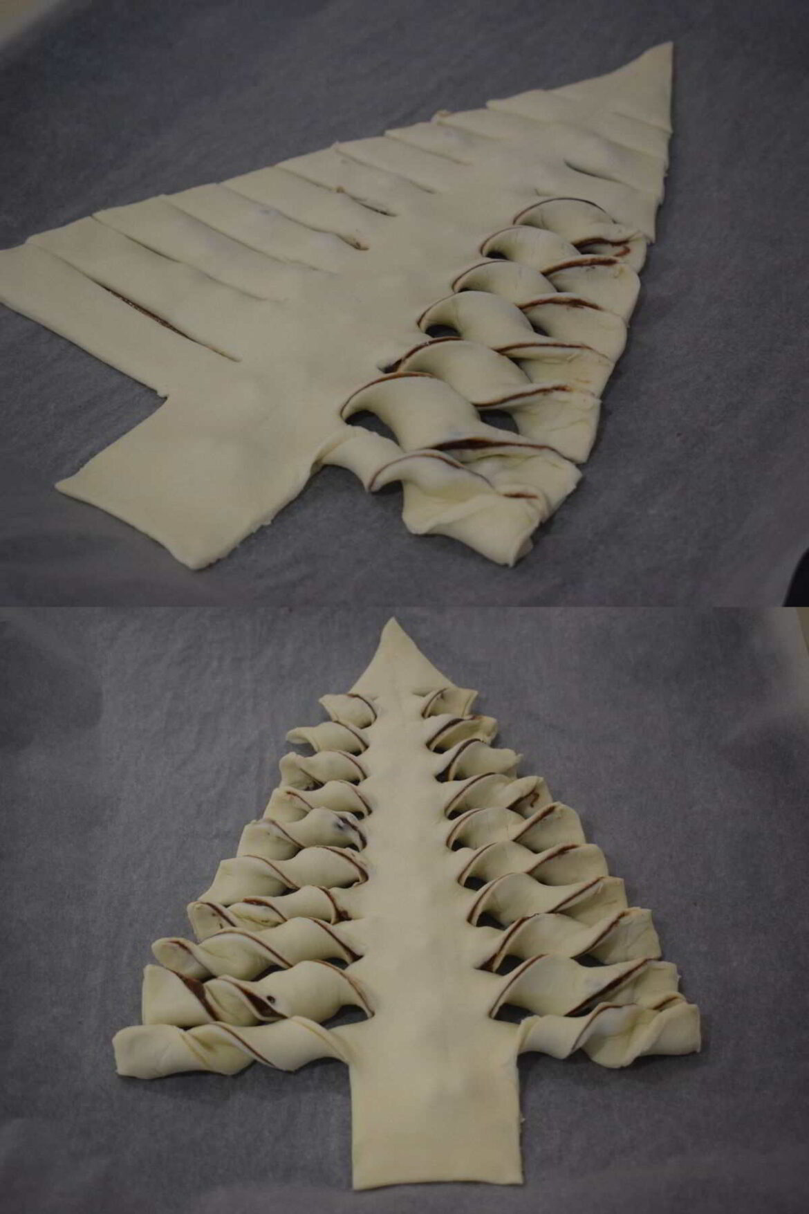 Nutella Christmas Tree with puff pastry | Christmas puff pastry recipe ...